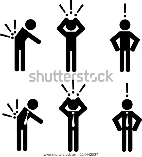 Stick Man Pain: vector de stock (libre de regalías) 114442537 ...