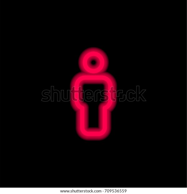 Stick Man Red Glowing Neon Ui Stock Vector (Royalty Free) 709536559 ...