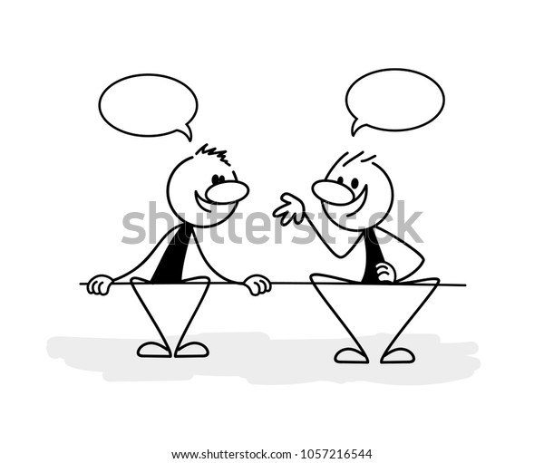 Stick Man Talking Stock Vector (Royalty Free) 1057216544 | Shutterstock