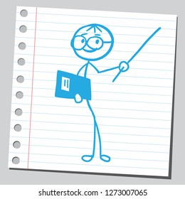 Stick Man Teacher Stock Vector (Royalty Free) 1273007065 | Shutterstock