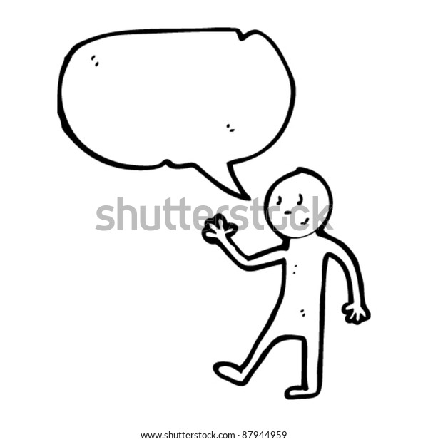 Stick Man Waving Cartoon Stock Vector (Royalty Free) 87944959 ...