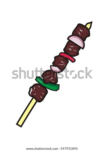 Stick Satay Simple Illustration Stock Vector (Royalty Free) 547931845