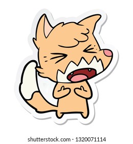 Sticker Angry Cartoon Fox Stock Vector (Royalty Free) 1320071114 ...