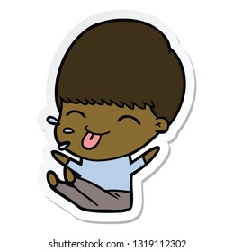 Sticker Cartoon Boy Stock Vector (Royalty Free) 1319112302 | Shutterstock