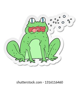 Sticker Cartoon Burping Frog Stock Vector (Royalty Free) 1316116460 ...