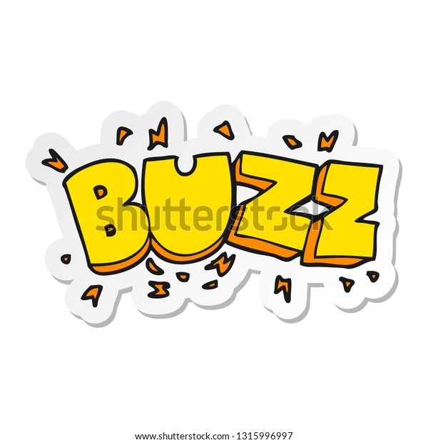 Sticker Cartoon Buzz Symbol Stock Vector (Royalty Free) 1315996997 ...