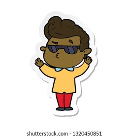 Sticker Happy Cartoon Man Stock Illustration 1371079682