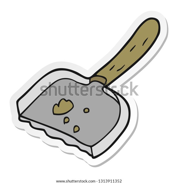 Sticker Cartoon Dust Pan Stock Vector (Royalty Free) 1313911352 ...
