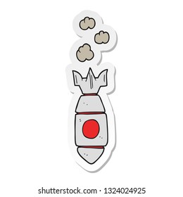 Sticker Cartoon Falling Bomb Stock Vector (Royalty Free) 1324024925 ...
