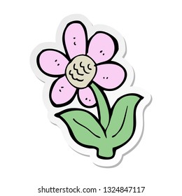 Sticker Cartoon Flower Stock Vector (Royalty Free) 1324847117 ...