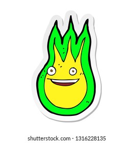 Sticker Cartoon Friendly Fireball Stock Vector (Royalty Free ...