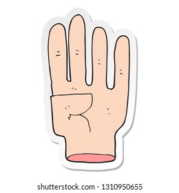 Sticker Cartoon Hand Stock Vector (Royalty Free) 1310950655 | Shutterstock