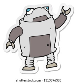 Sticker Cartoon Robot Stock Vector (Royalty Free) 1313896385 | Shutterstock