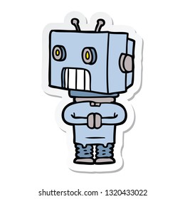 Sticker Cartoon Robot Stock Vector (Royalty Free) 1320433022 | Shutterstock