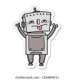 Sticker Cartoon Robot Stock Vector (Royalty Free) 1324894511 | Shutterstock
