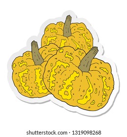Sticker Cartoon Squash Stock Vector (Royalty Free) 1319098268 ...