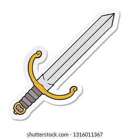 Sticker Cartoon Sword Stock Vector (Royalty Free) 1316011367 | Shutterstock
