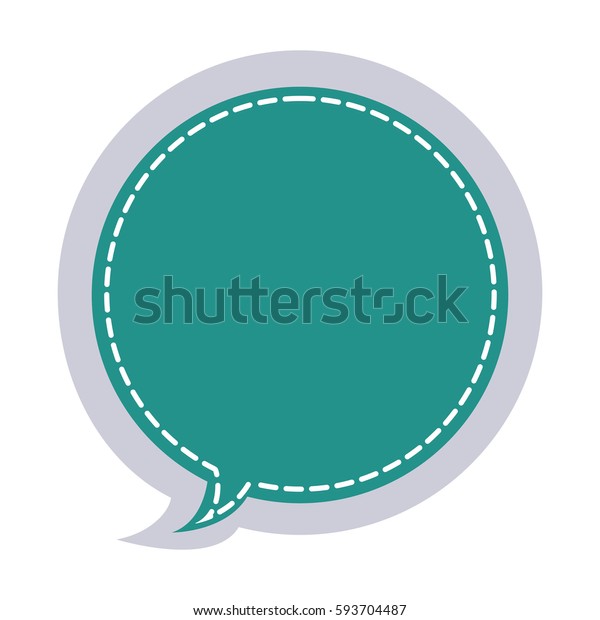 Sticker Circular Balloon Frame Callout Dialogue Stock Vector (Royalty ...