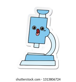 Sticker Cute Cartoon Microscope Stock Vector (Royalty Free) 1313806724 ...