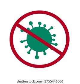 Sticker Describing No Virus Vector Illustration Stock Vector (Royalty ...