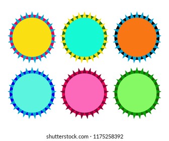 Sticker Different Color Stock Vector (Royalty Free) 1175258392 ...