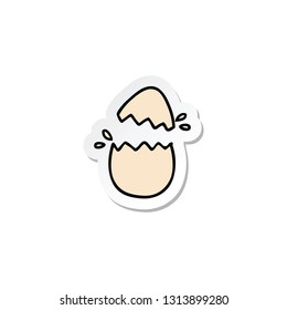 Sticker Hatching Egg Cartoon Stock Vector (Royalty Free) 1313899280 ...