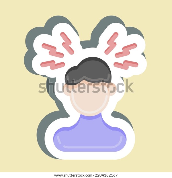 Sticker Headaches Suitable Flu Symbol Simple Stock Vector (Royalty Free ... Sticker Headaches Suitable Flu Symbol Simple Stock Vector (Royalty Free ...