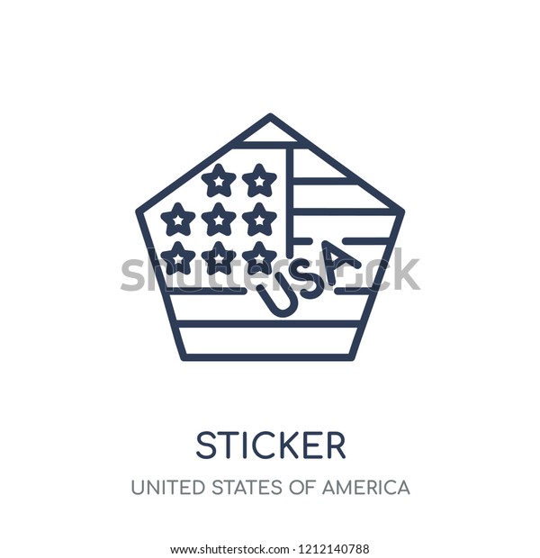 Sticker Icon Sticker Linear Symbol Design Stock Vector (Royalty Free ...