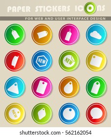 Sticker Label Vector Icons User Interface Stock Vector (Royalty Free ...