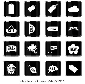 Sticker Label Vector Icons User Interface Stock Vector (Royalty Free ...
