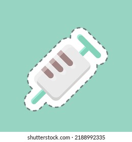 Sticker Line Cut Syringe Suitable Medicine Stock Vector (Royalty Free ...