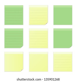Sticker Note Paper Vector Illustration Set: vector de stock (libre de ...