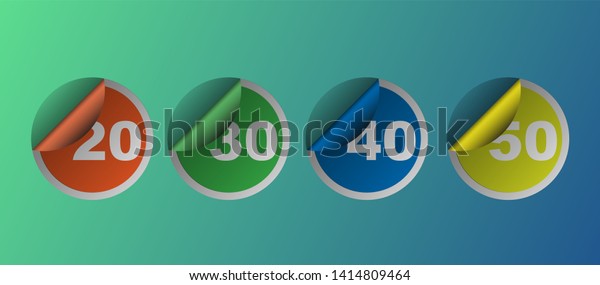 Sticker Numbers Vector Cartoon Image Picture Stock Vector (Royalty Free ...
