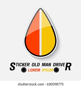 Sticker Old Man Drivers Vector Illustration Stock Vector (Royalty Free ...