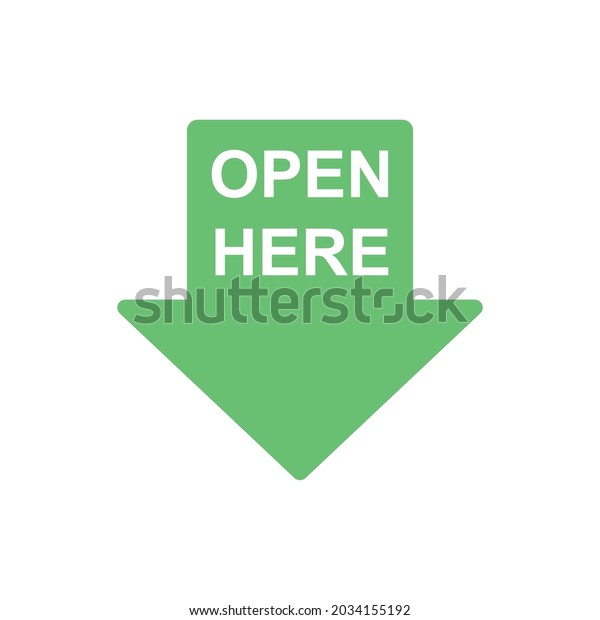 Sticker Packing Open Here Icon Vector Stock Vector (Royalty Free ...