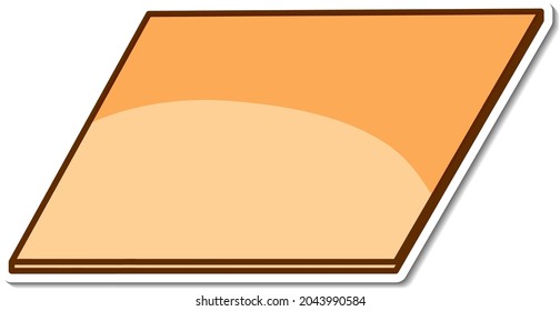 Sticker Parallelogram Shape On White Background Stock Vector (Royalty ...