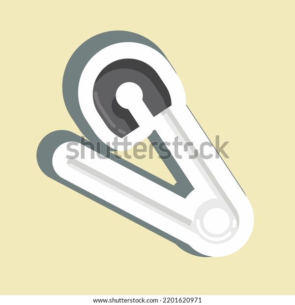 Sticker Safety Pin Suitable Education Symbol Stock Vector (Royalty Free ...
