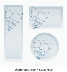 Sticker Set Nature Blue Stock Vector (Royalty Free) 339837509 ...