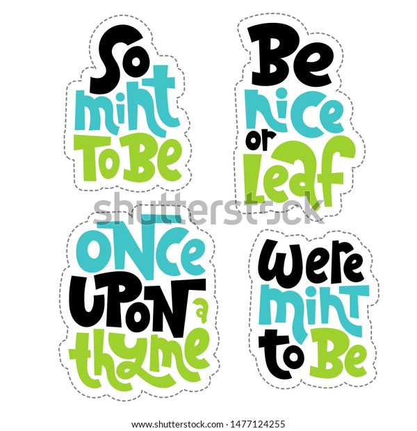 Sticker Set Template Hand Drawn Vector Stock Vector (Royalty Free ...