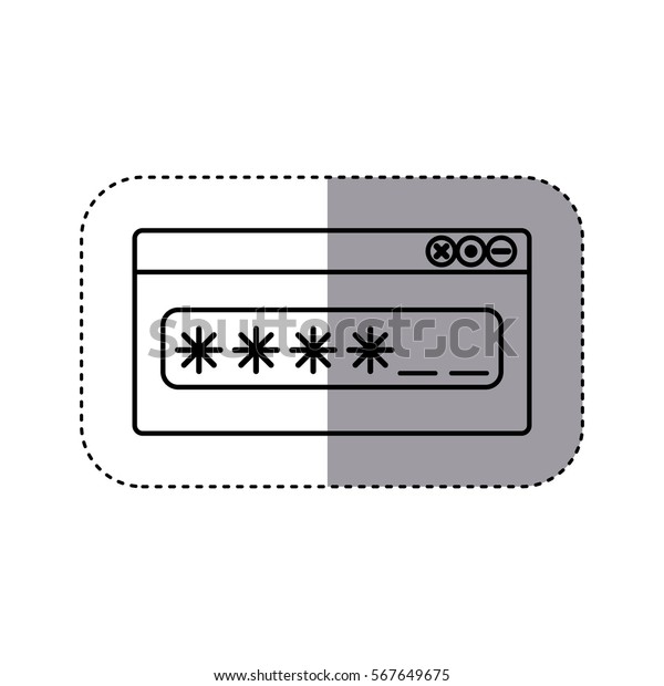 Sticker Silhouette Password Text Box Key Stock Vector (Royalty Free ...