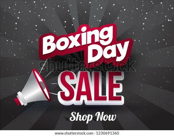 Sticker Style Text Boxing Day Sale Stock Vector (Royalty Free ...