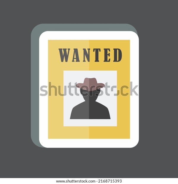 Sticker Wanted Poster Suitable Wild West: เวกเตอร์สต็อก (ปลอดค่า ...