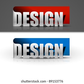 Stickers Design Element Vector Illustration Stock Vector (Royalty Free ...