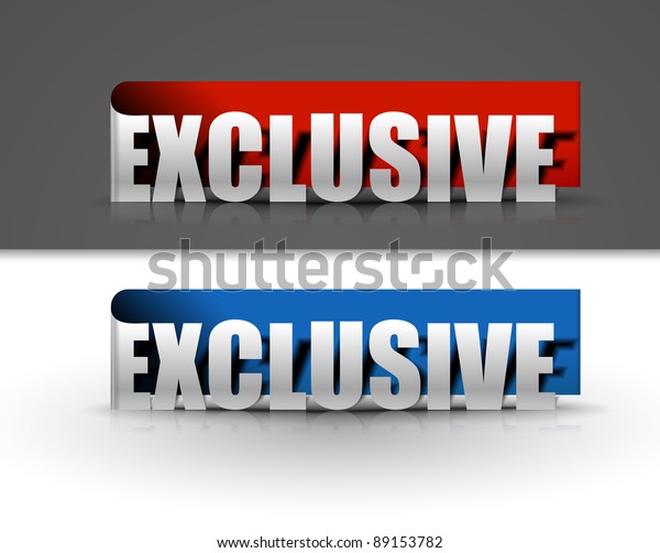 Stickers Exclusive Design Vector Illustration Stock Vector (Royalty ...