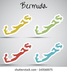 Stickers Form Bermuda Stock Vector (Royalty Free) 143560075 | Shutterstock