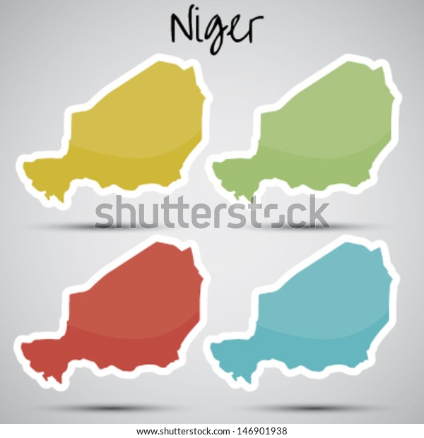 Stickers Form Niger Stock Vector (Royalty Free) 146901938 | Shutterstock