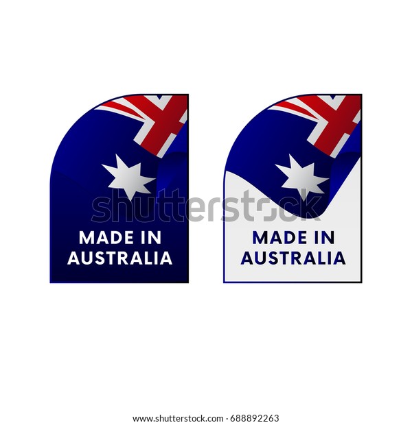 Stickers Made Australia Vector Illustration Stock Vector (Royalty Free ...