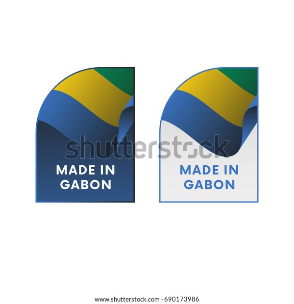 Stickers Made Gabon Vector Illustration Stock Vector (Royalty Free ...