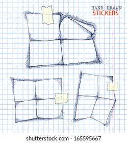 Stickers Sketch Style Handdrawn Vector Illustration Stock Vector ...