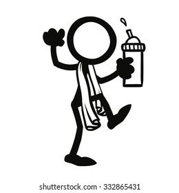 Stickfigure Coaching Boxing Trainer Stock Vector (Royalty Free ...